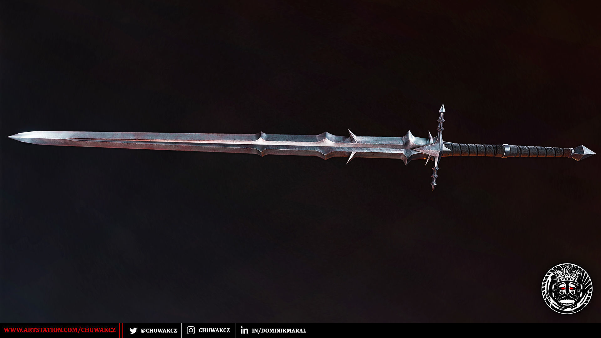 3D model Nazgul Greatsword - fantasy PBR game ready 3d weapon VR / AR ...