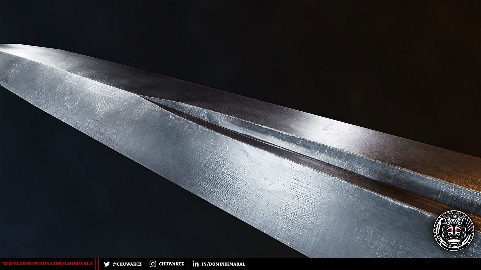 3D model Nazgul Greatsword - fantasy PBR game ready 3d weapon VR / AR ...