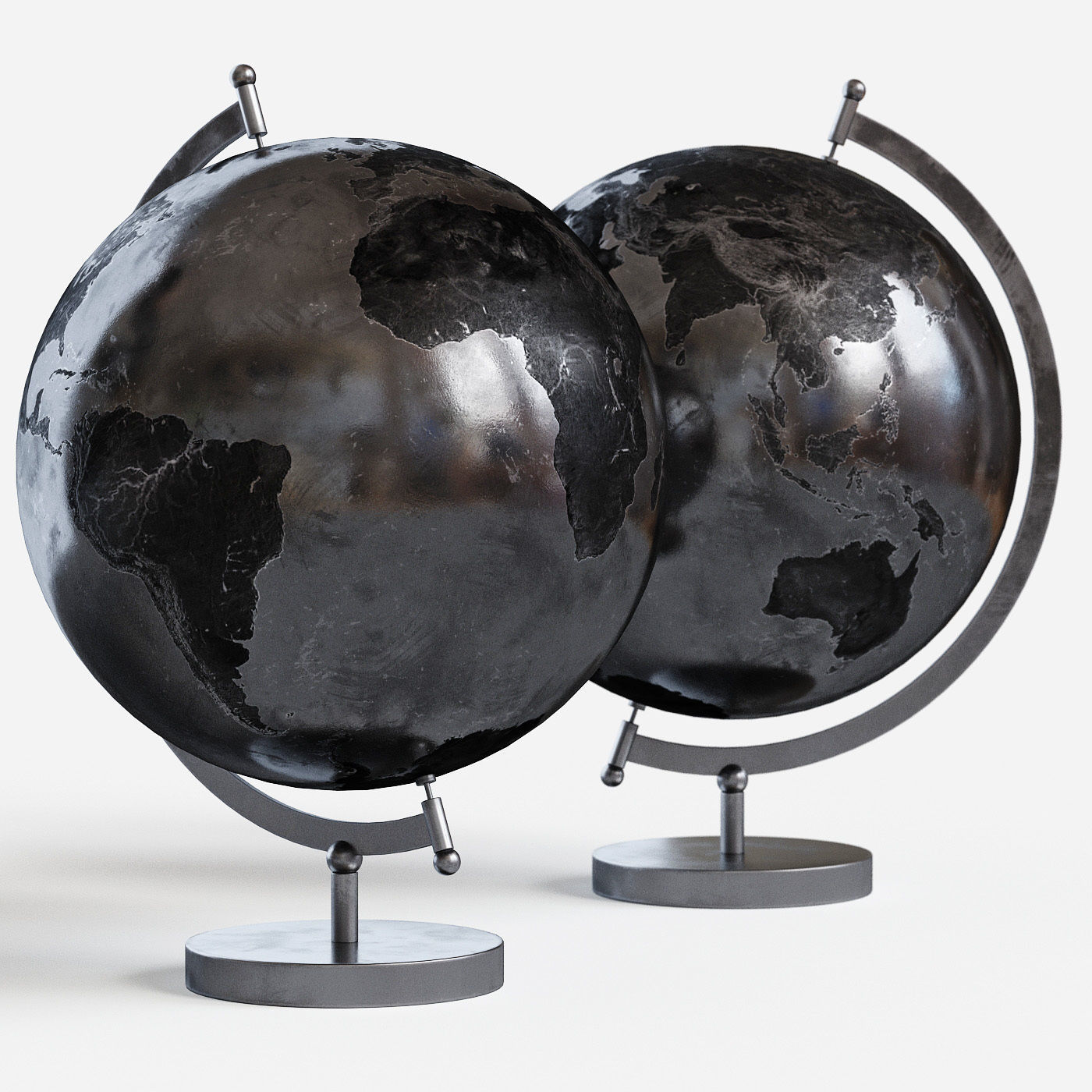 3D model Metal Globe VR / AR / low-poly | CGTrader