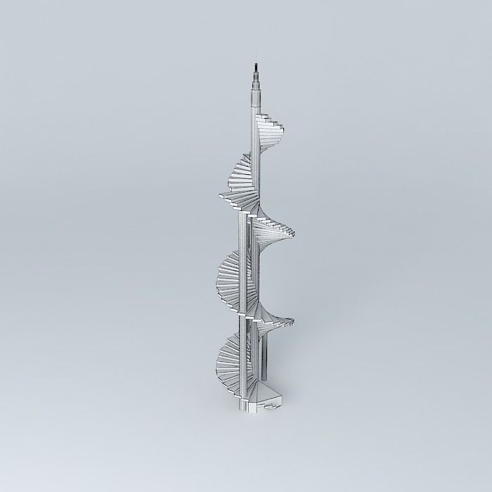 Alpha Helix Tower free 3D model | CGTrader