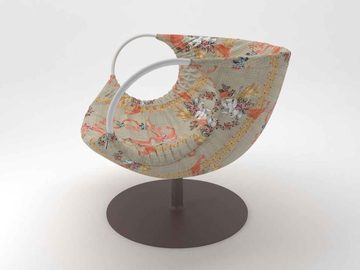 moroso smock armchair textile 3D model | CGTrader