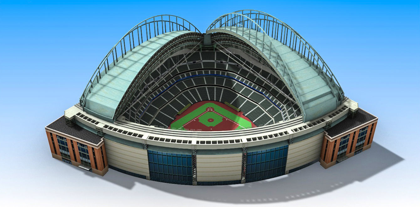 3D model Milwaukee Brewers Stadium VR / AR / low-poly | CGTrader
