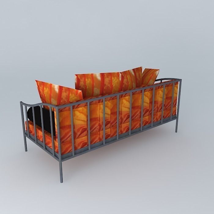 Sofa tubular frame free 3D model | CGTrader