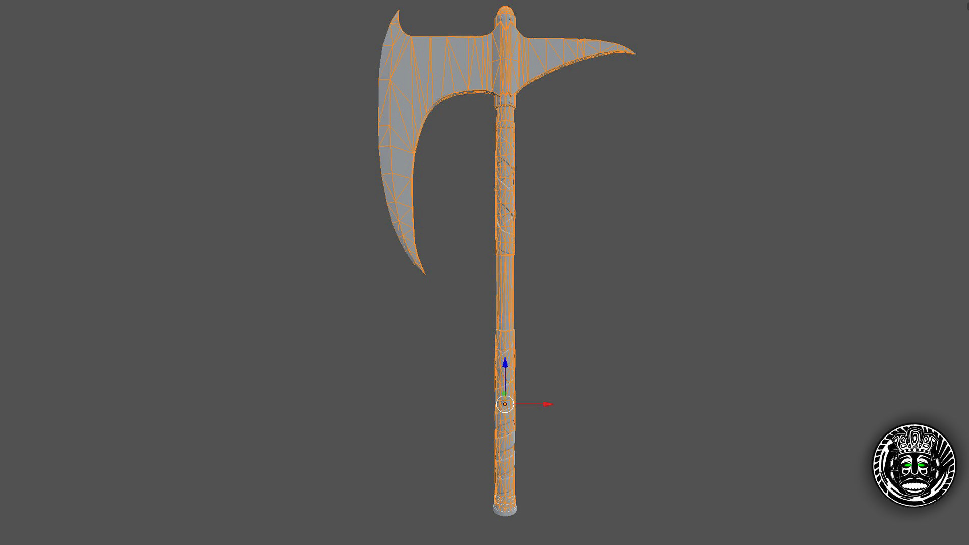 3D model Dragonslayers Crescent Axe - PBR game ready 3d weapon VR / AR ...
