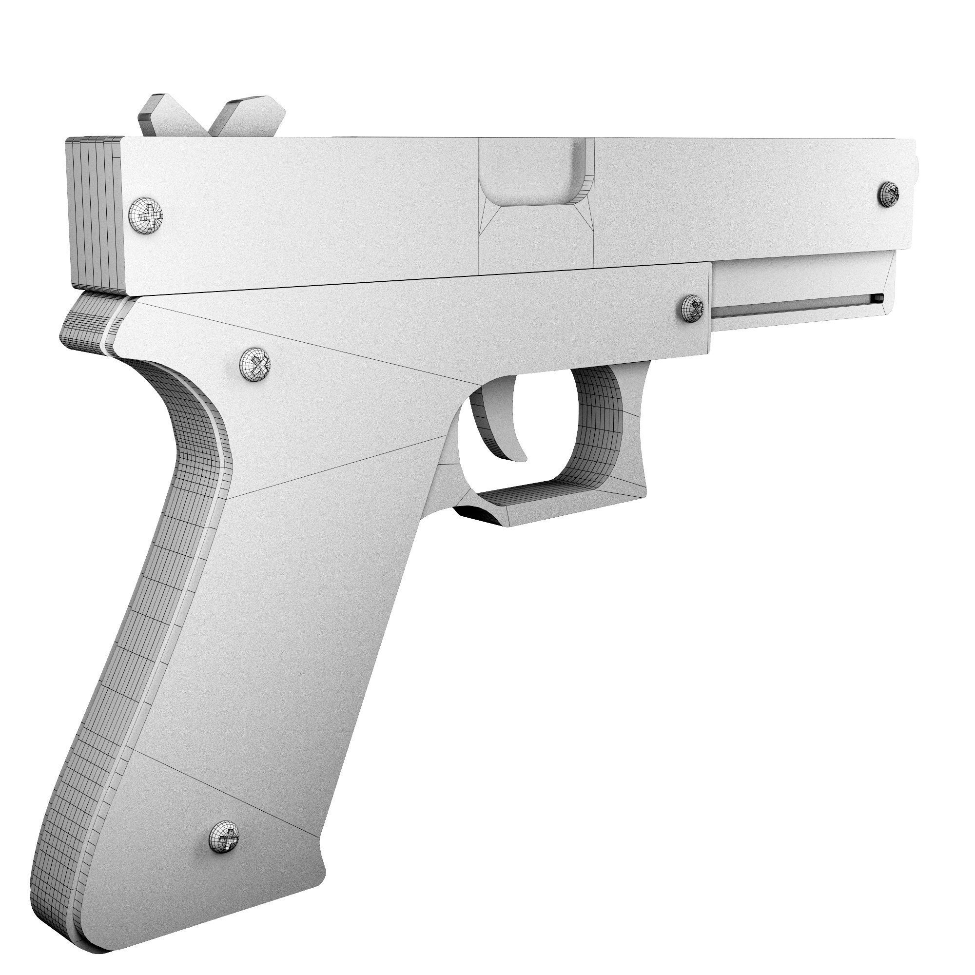 Wooden toy gun 3D model | CGTrader