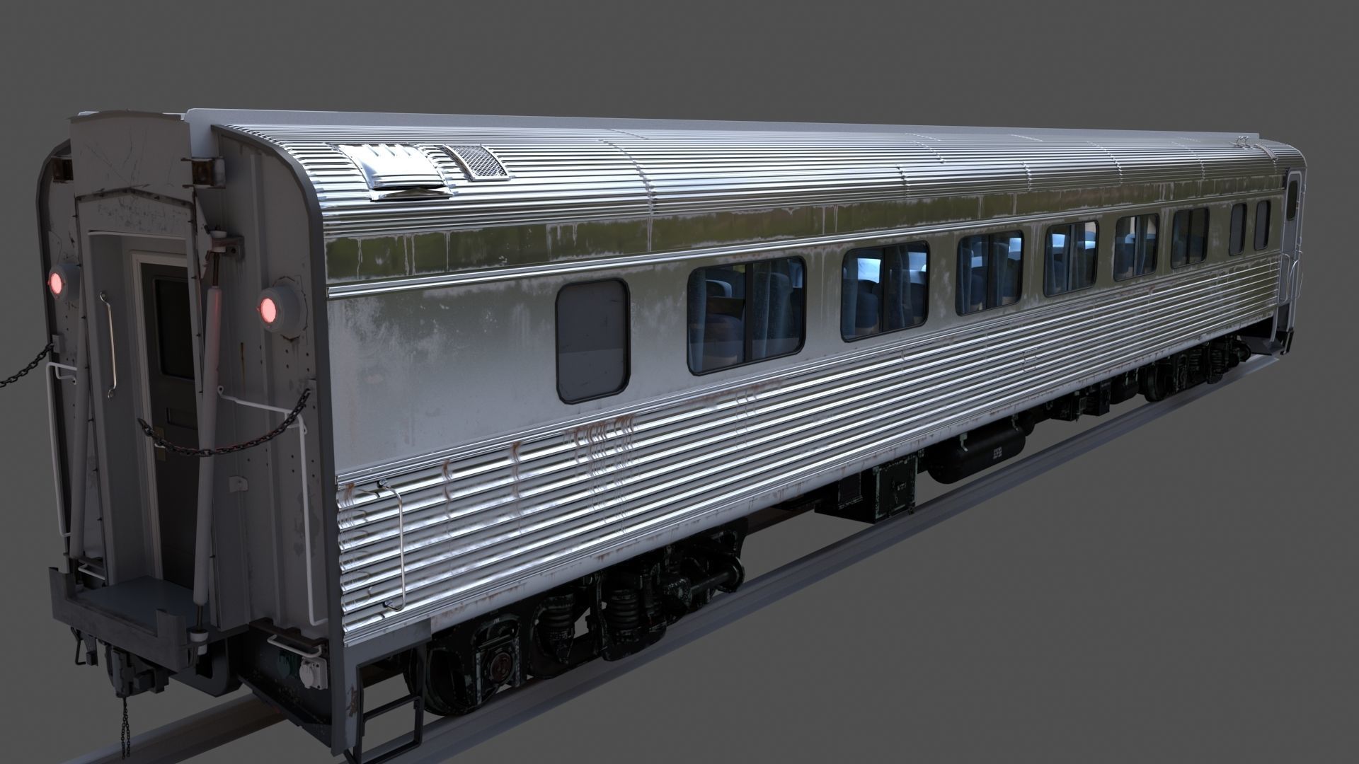 Amtrak Passenger Coach 3D model | CGTrader