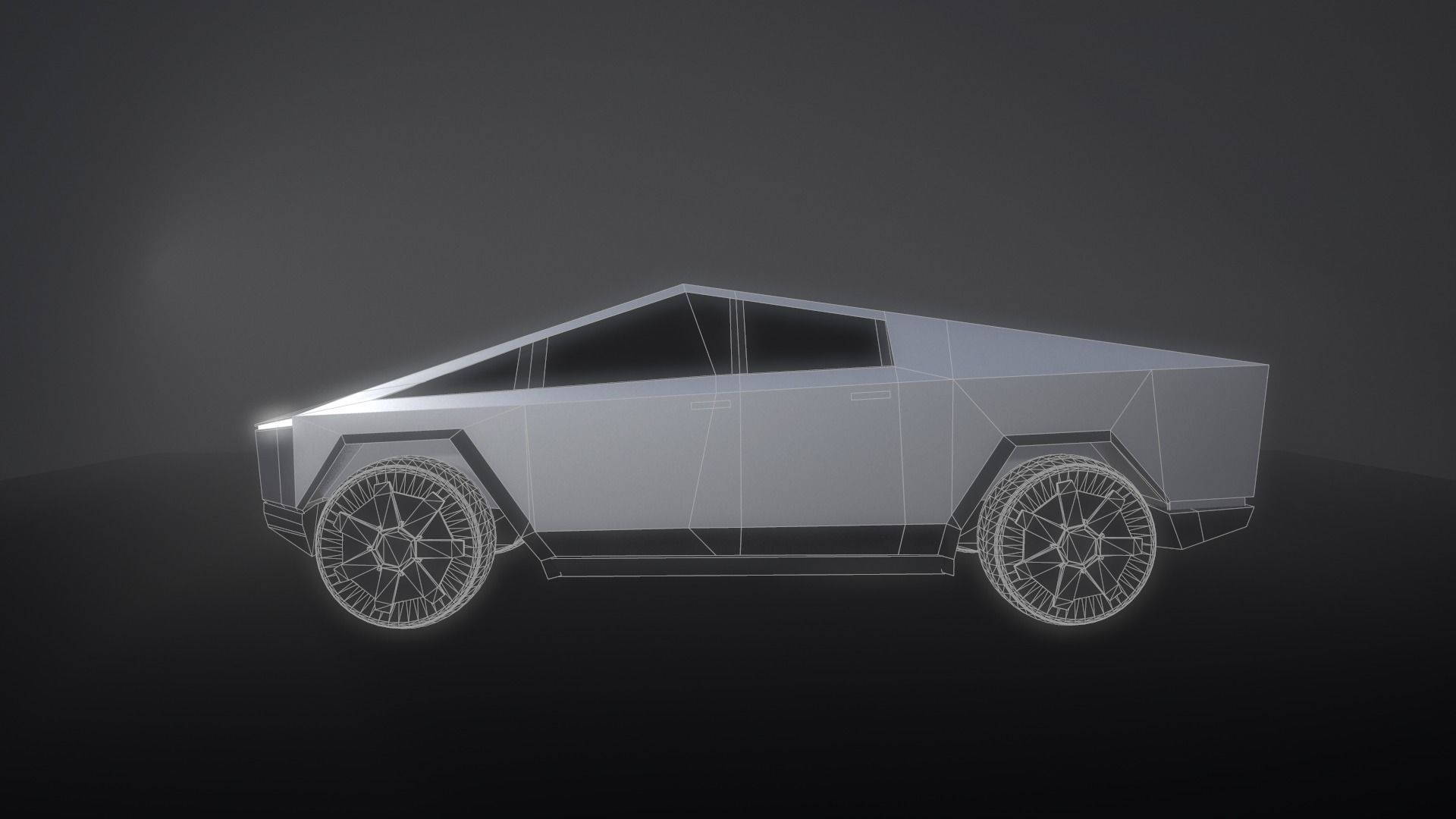3D model Tesla Cybertruck Low-Poly Model VR / AR / low-poly | CGTrader