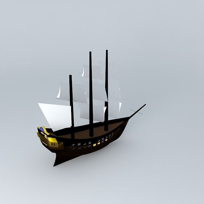 Simple Frigate free 3D model | CGTrader