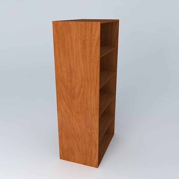 Wooden small library free 3D model | CGTrader