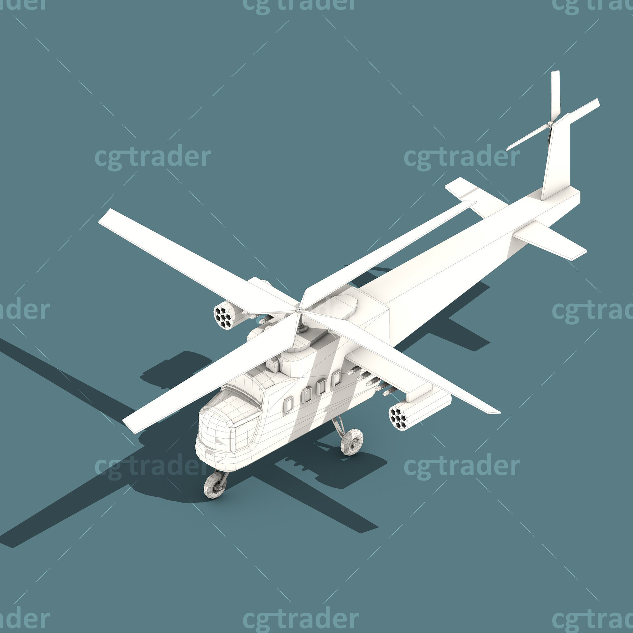 3D model Low Poly Military Air Force Isometric Icon VR / AR / low-poly ...