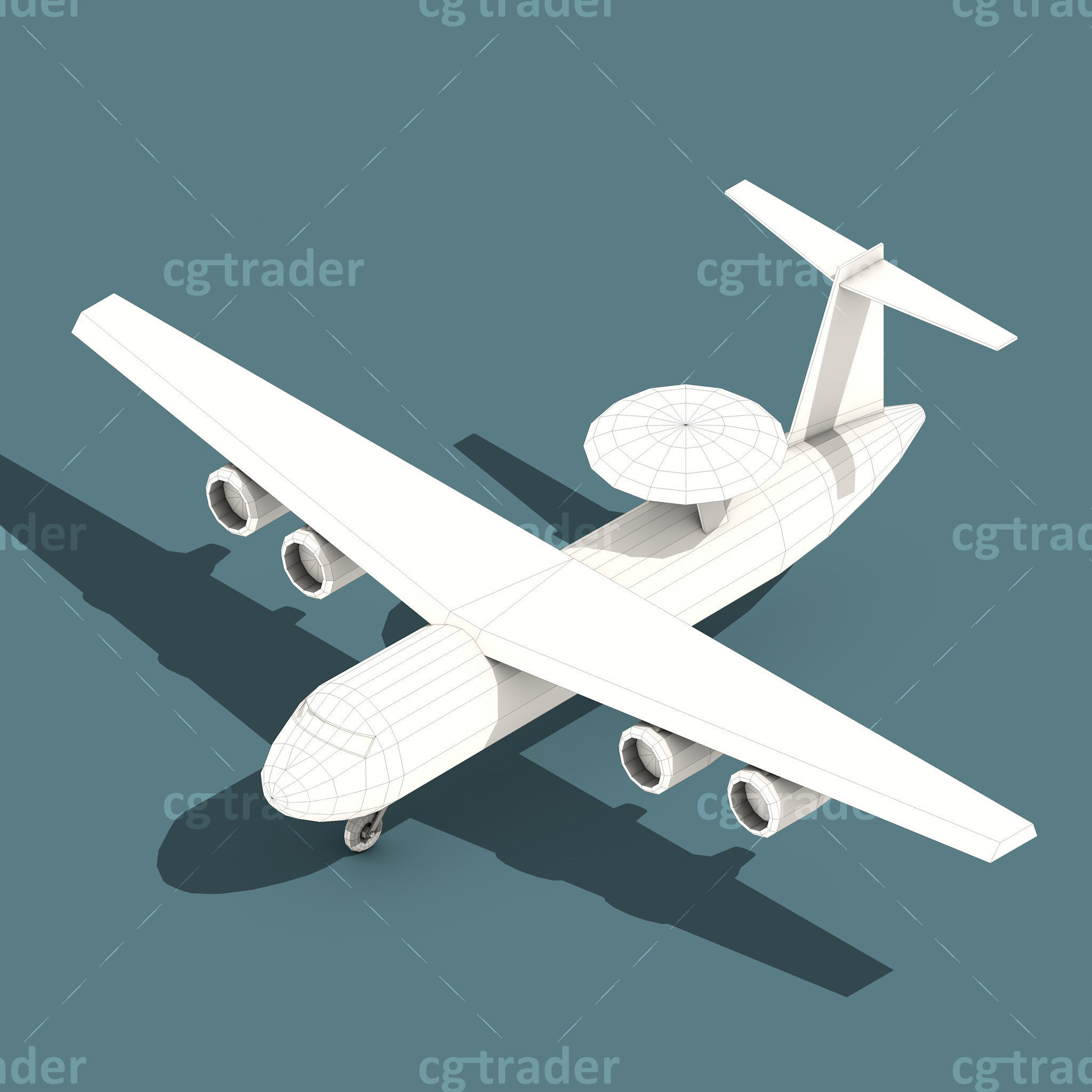 3D model Low Poly Military Air Force Isometric Icon VR / AR / low-poly ...