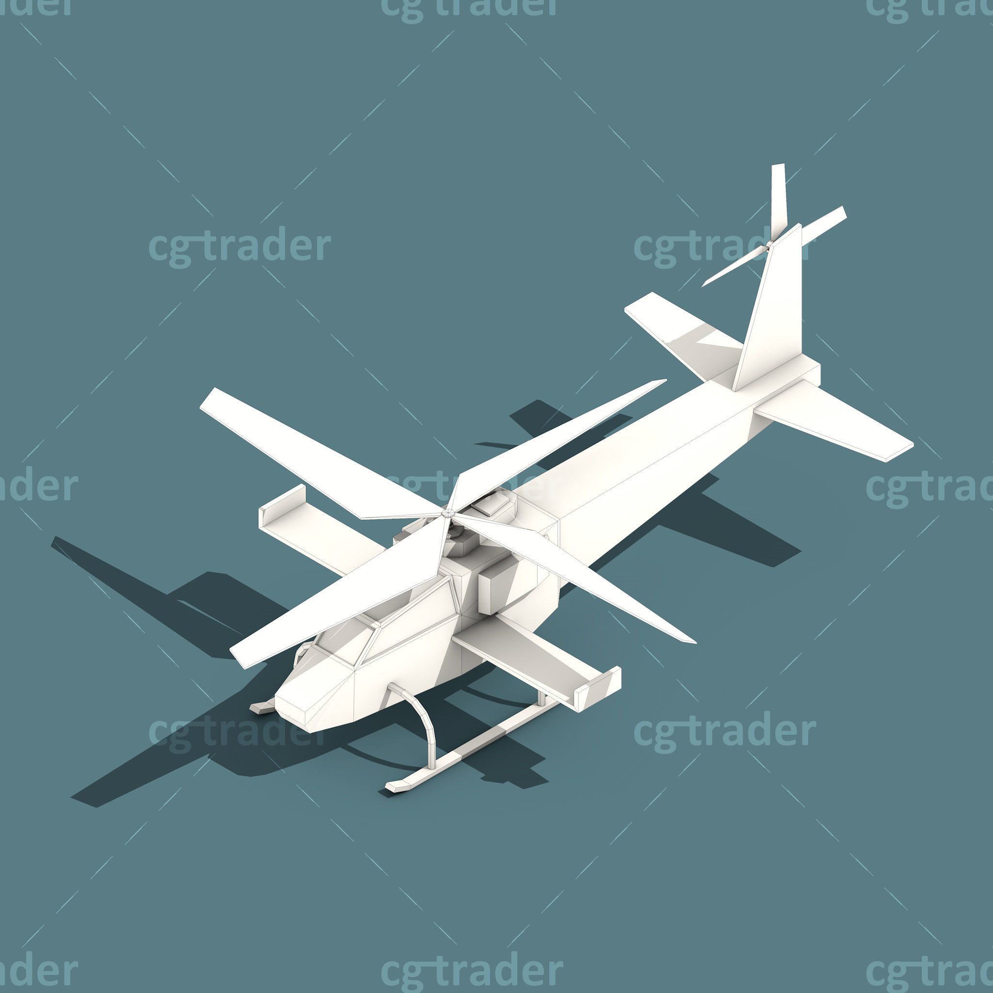 3D model Low Poly Military Air Force Isometric Icon VR / AR / low-poly ...