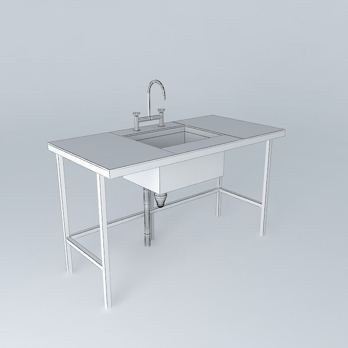 Green Benchtop lab free 3D model | CGTrader