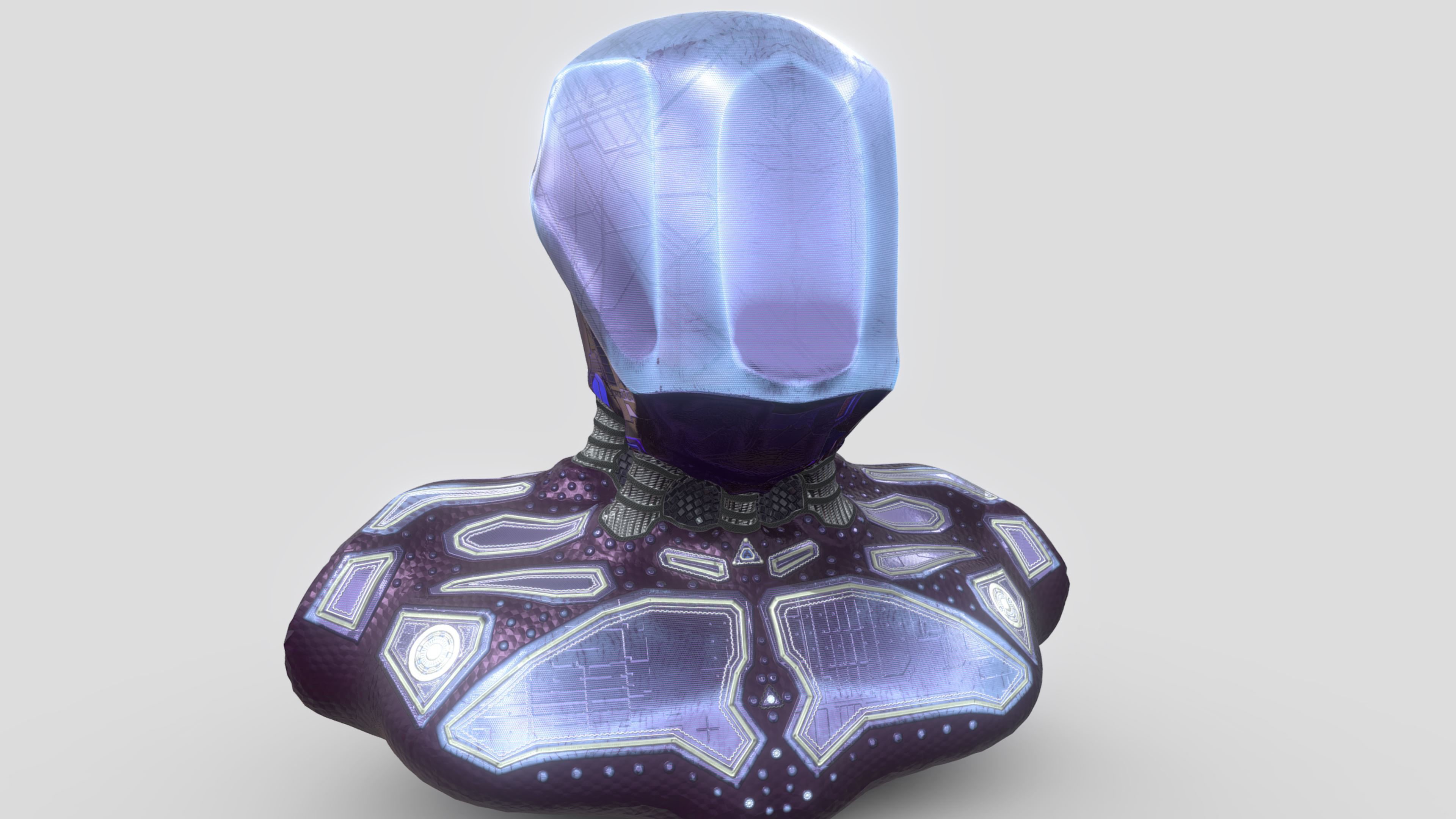 Superfuntimes Android Bust 3D model | CGTrader