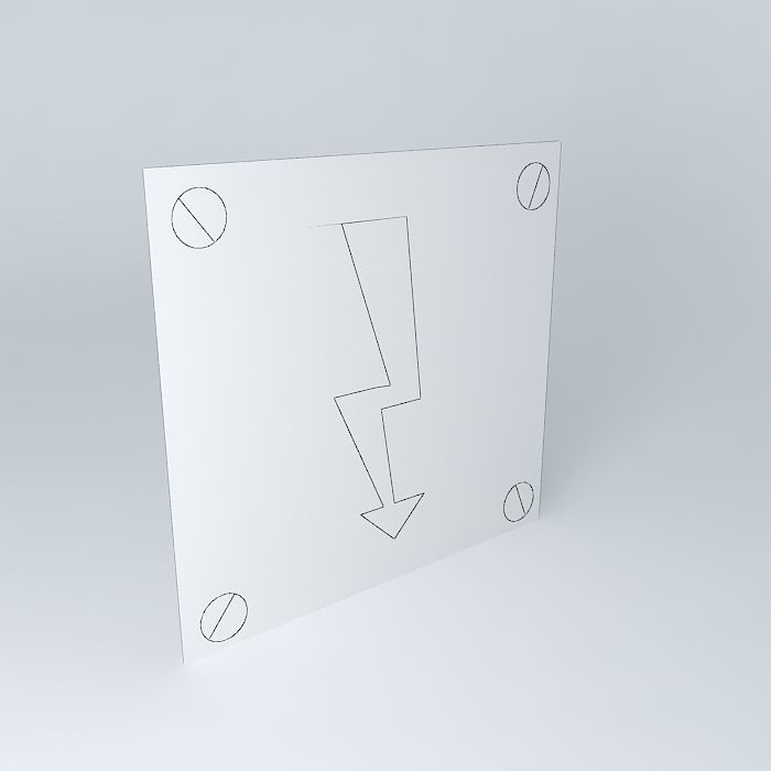 Electrical hazard 3D model | CGTrader