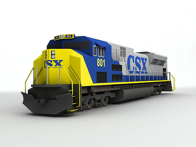 3D model SD70 ACe Locomotive Train CSX VR / AR / low-poly | CGTrader