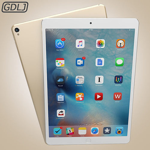Apple iPad Pro Gold 3D model | CGTrader