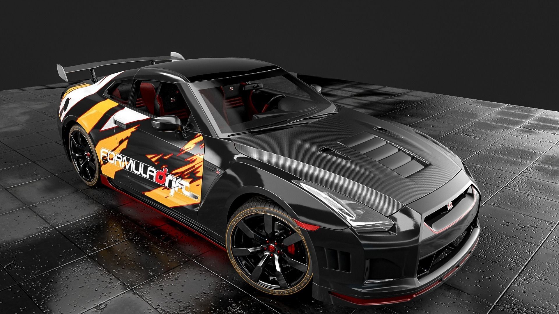 3D model NISSAN GT- R RACE CAR VR / AR / low-poly | CGTrader