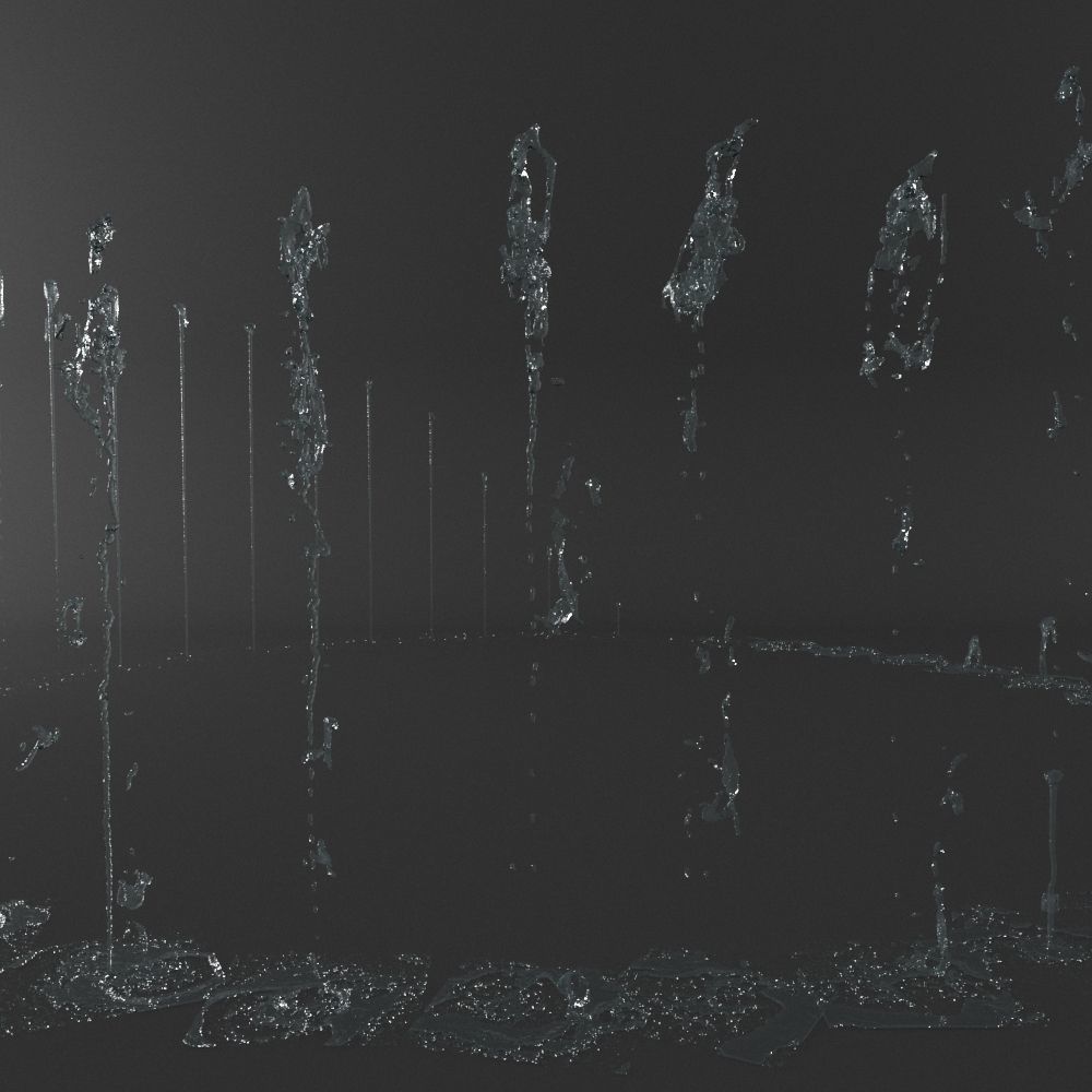 Realistic Water Jet Exterior Fountains Animation 3D model animated ...