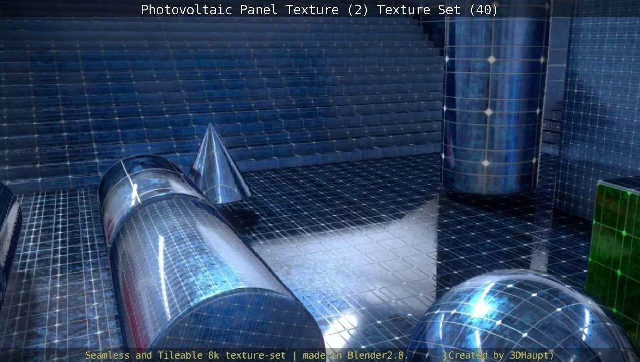 Texture Photovoltaic Panel Texture 2 - Texture Set 40 VR / AR / low ...