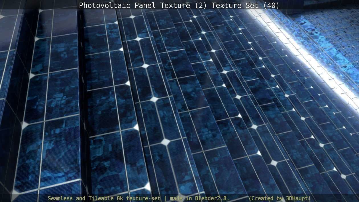 Texture Photovoltaic Panel Texture 2 - Texture Set 40 VR / AR / low ...