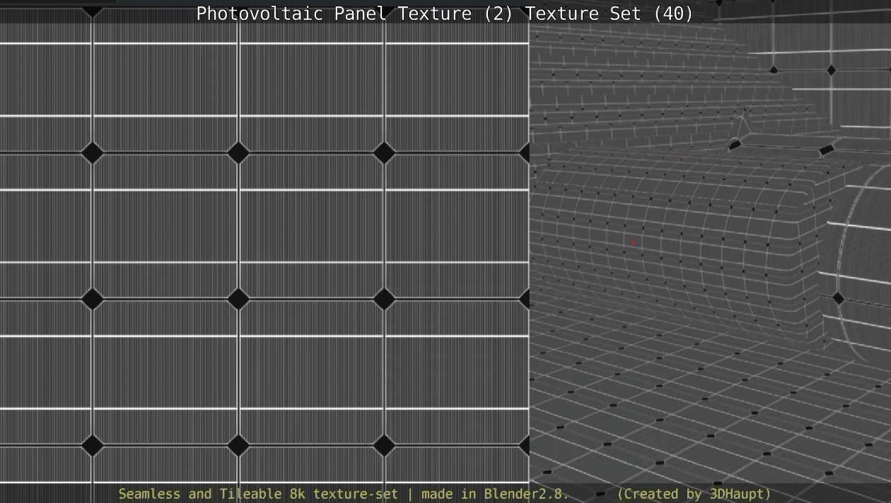 Texture Photovoltaic Panel Texture 2 - Texture Set 40 VR / AR / low ...
