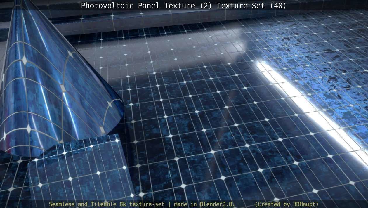 Texture Photovoltaic Panel Texture 2 - Texture Set 40 VR / AR / low ...