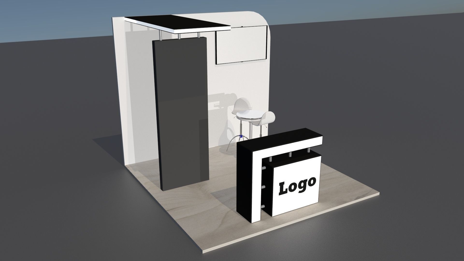 3 Stand 3x3 3D model | CGTrader