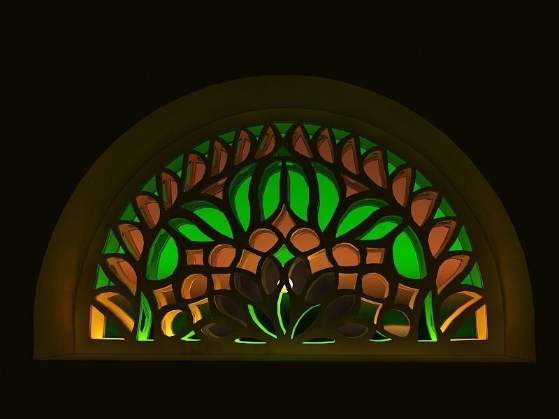 3D model Qamaria stained glasses windows VR / AR / low-poly | CGTrader
