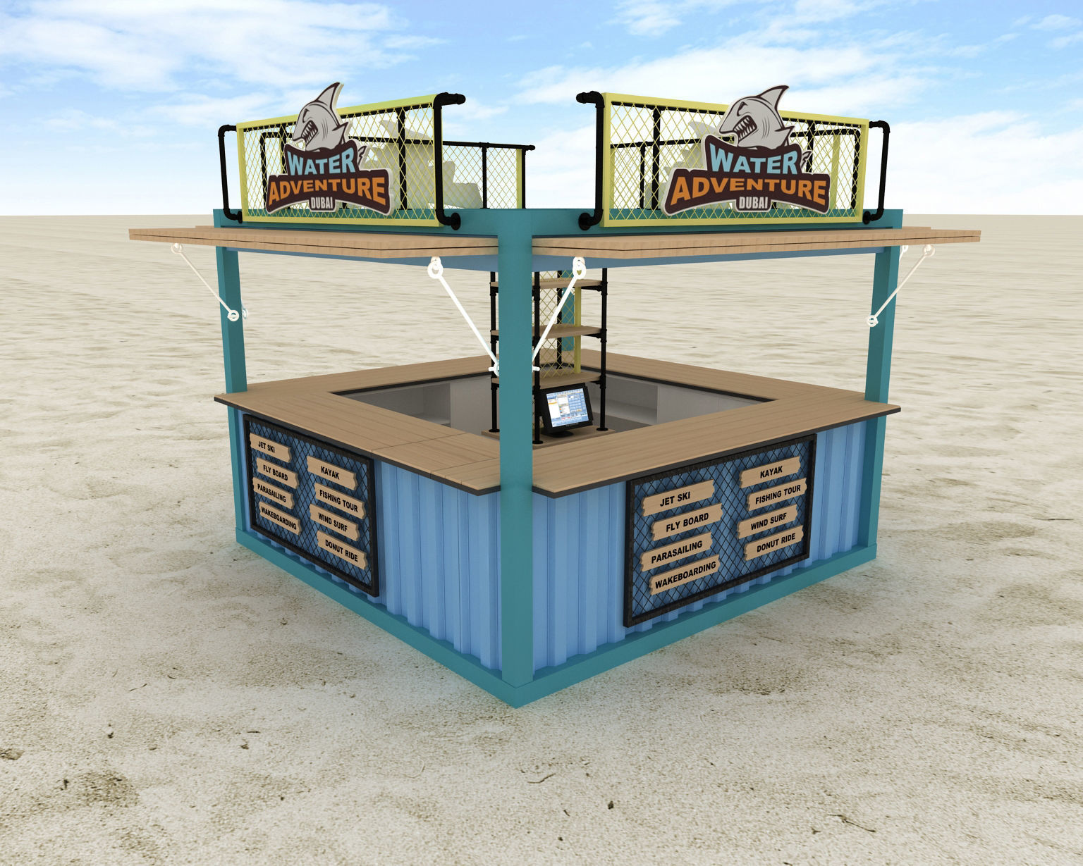 beach side Kiosk Design 3D model | CGTrader