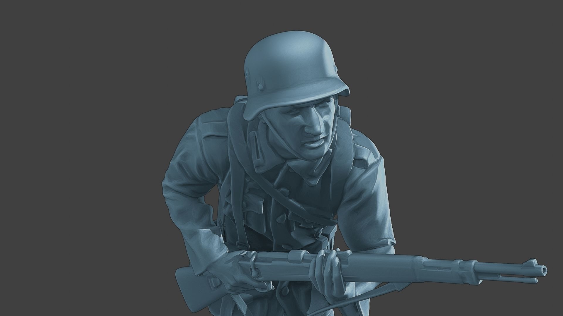 German soldier ww2 run G1 3D model 3D printable | CGTrader