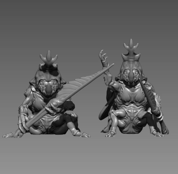 Beetle Guard- 3D printable Character - 2 Poses 3D model 3D printable ...