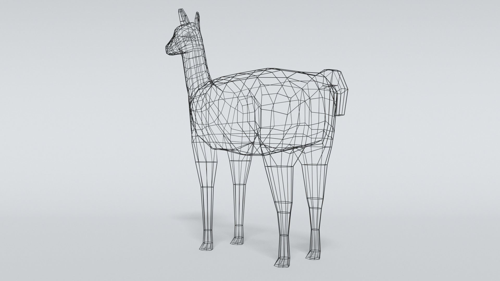 3D model Low Poly Cartoon Llama Guanaco VR / AR / low-poly | CGTrader
