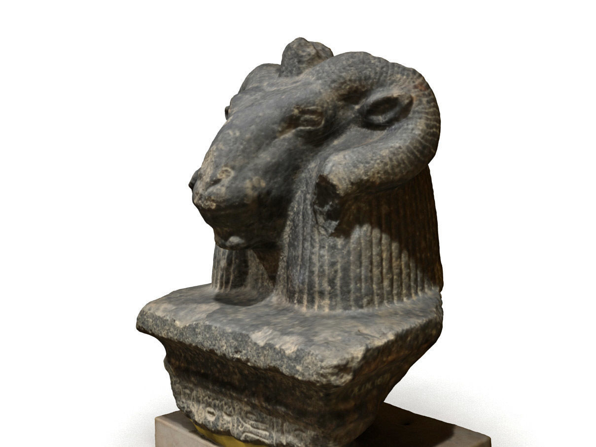 Head of a ram-headed Egyptian god Khnum 3D model | CGTrader