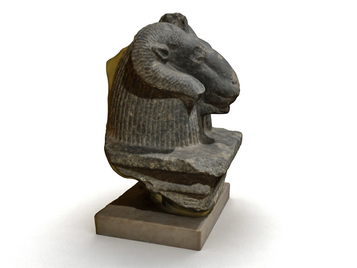 Head of a ram-headed Egyptian god Khnum 3D model | CGTrader