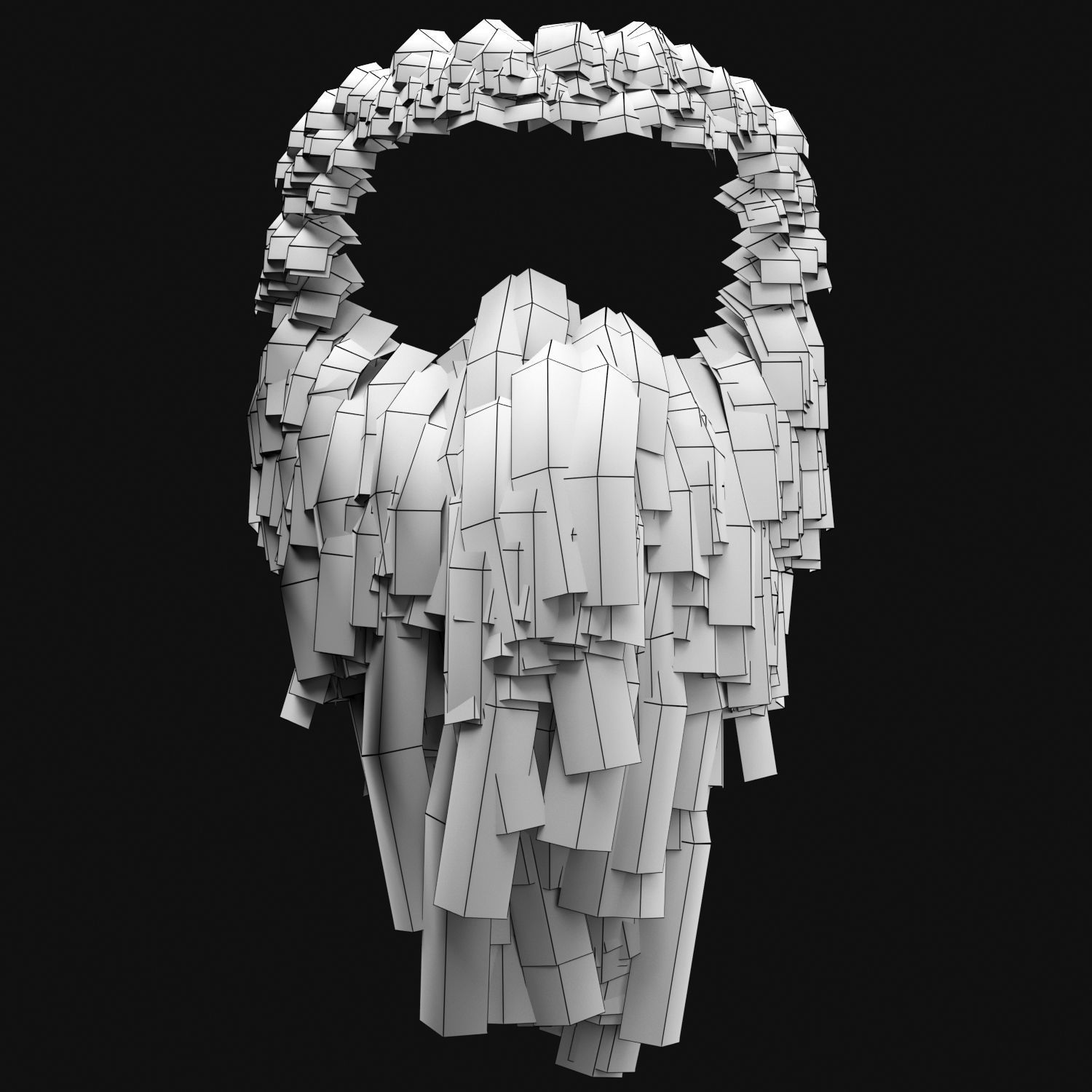 3D model Beard Low Poly 3 VR / AR / low-poly | CGTrader