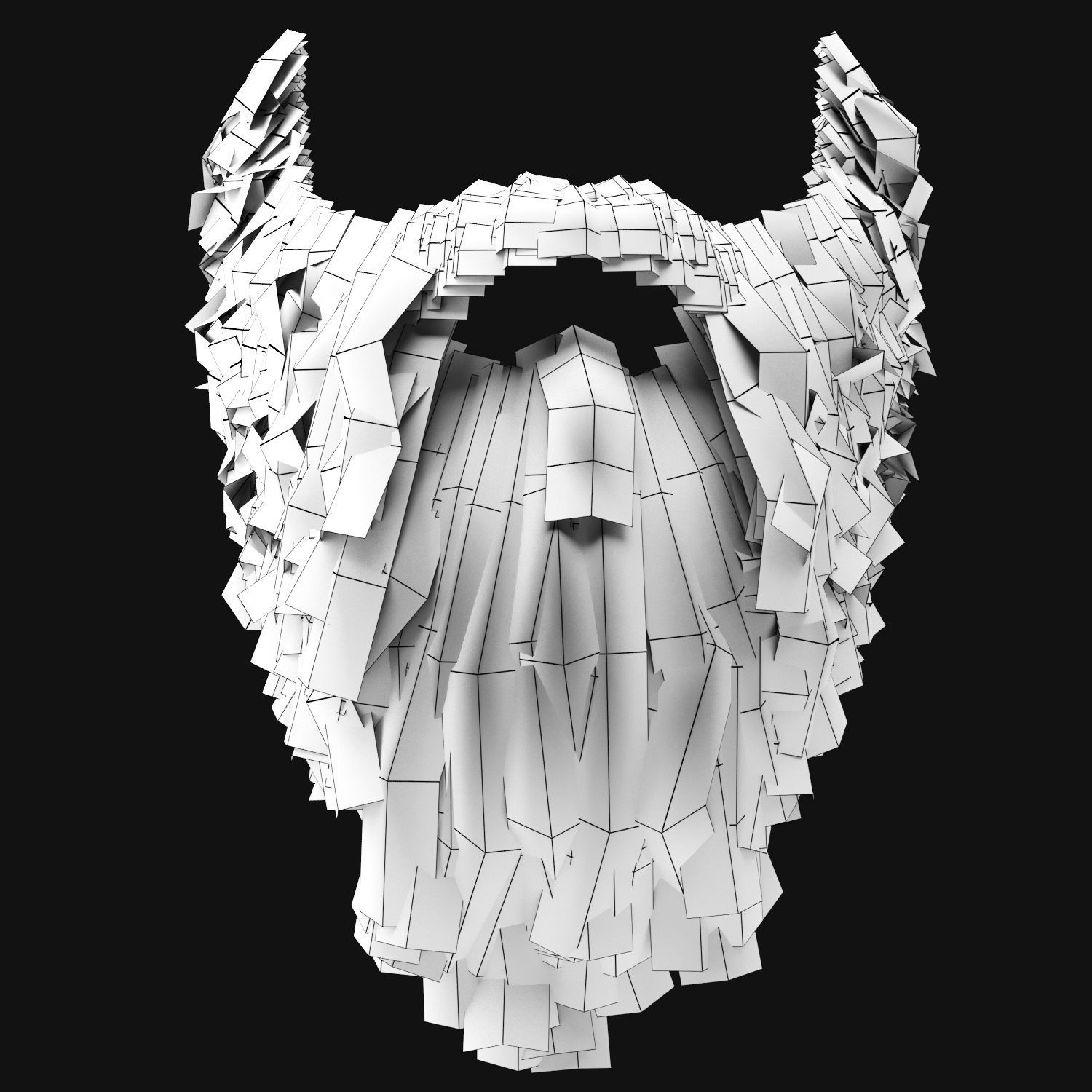 3D model Beard Low Poly 16 VR / AR / low-poly | CGTrader