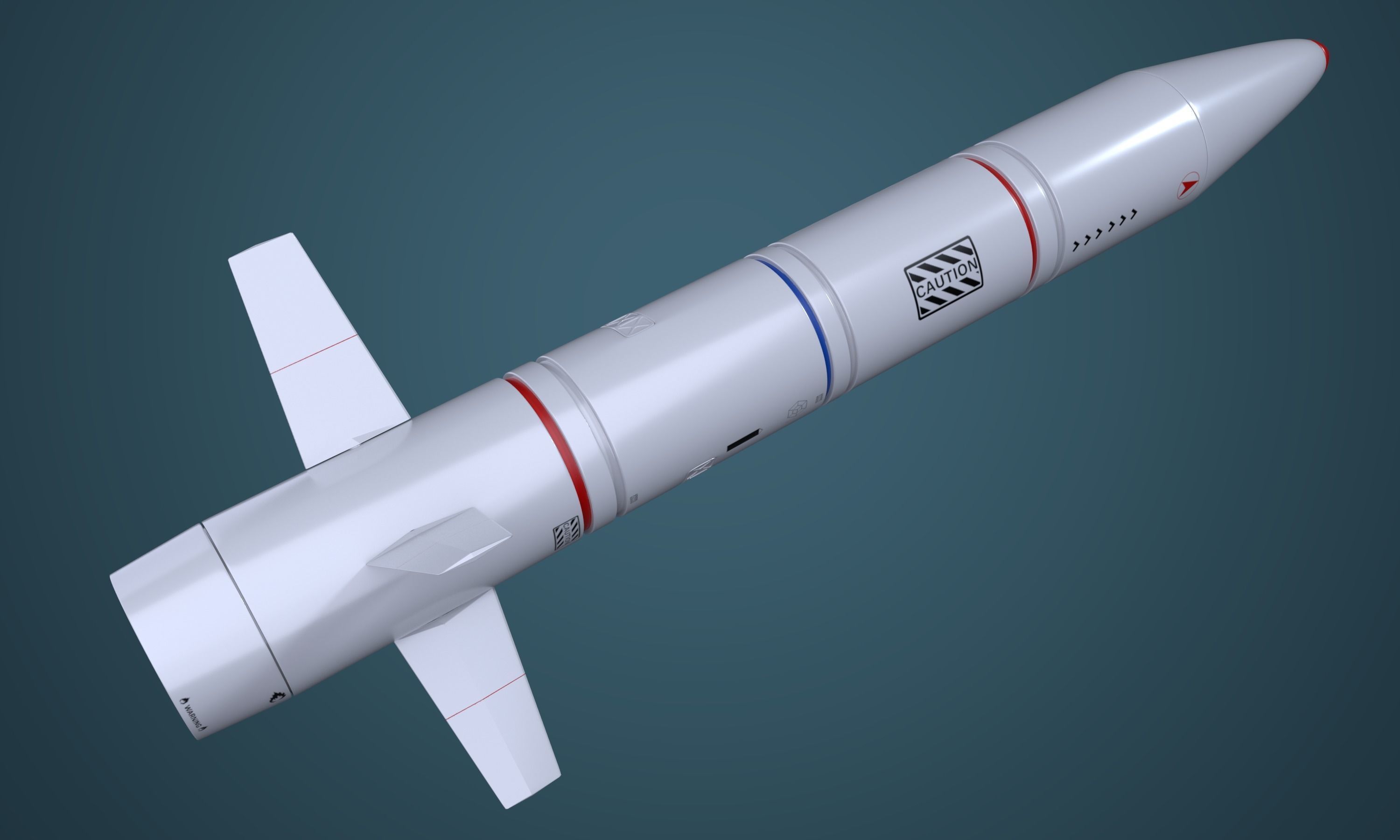 Atomic Missile Mk1 L 3D model | CGTrader