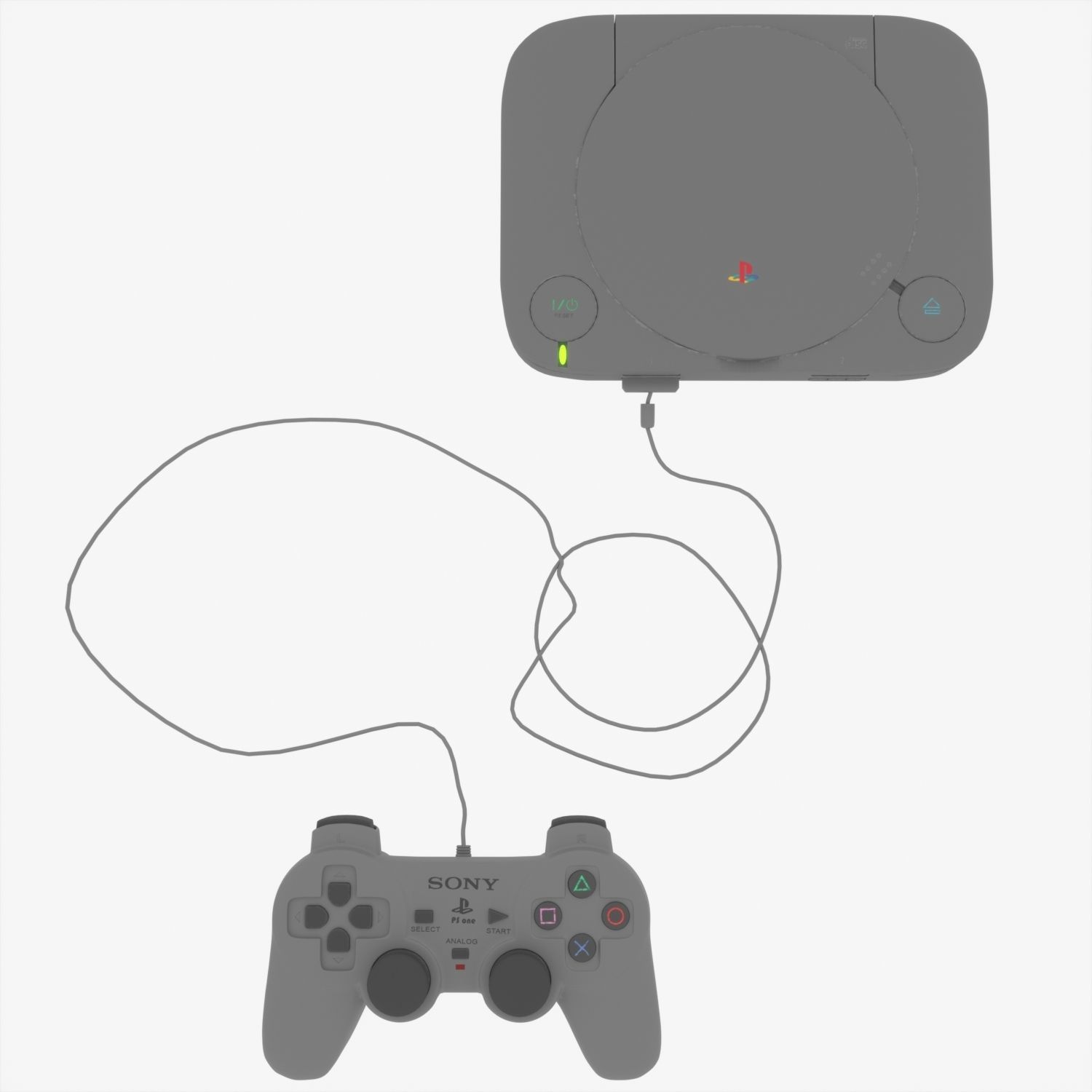 Playstation One Slim 3D model | CGTrader