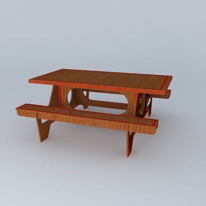 Picnic Table free 3D model | CGTrader