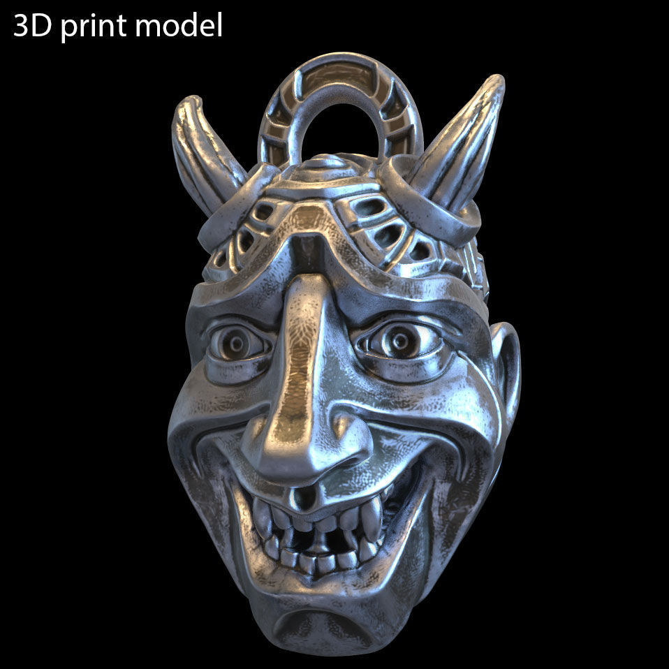 skull Pendant jewelry Demon vol3 3D model 3D printable | CGTrader