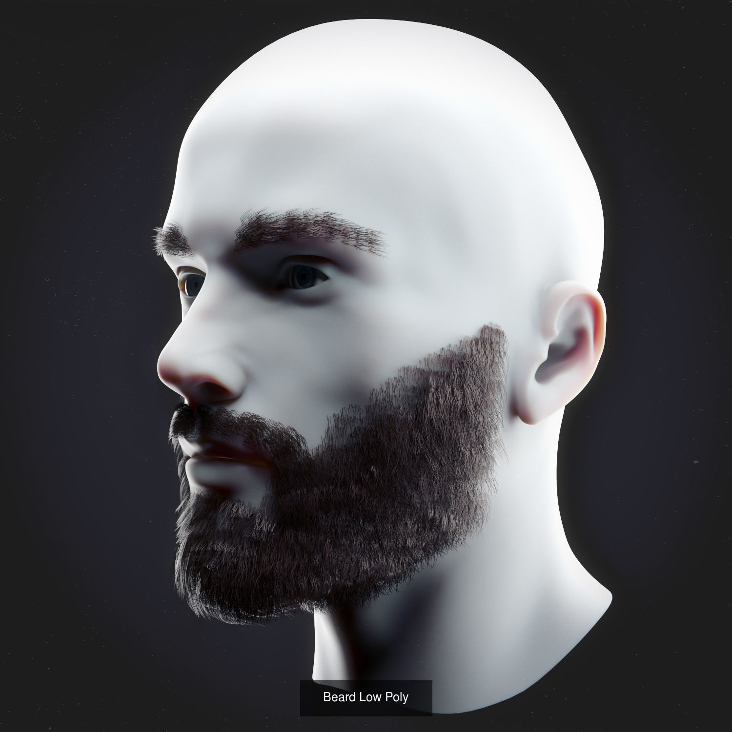 Beard Low Poly Pack 3D Model Collection | CGTrader