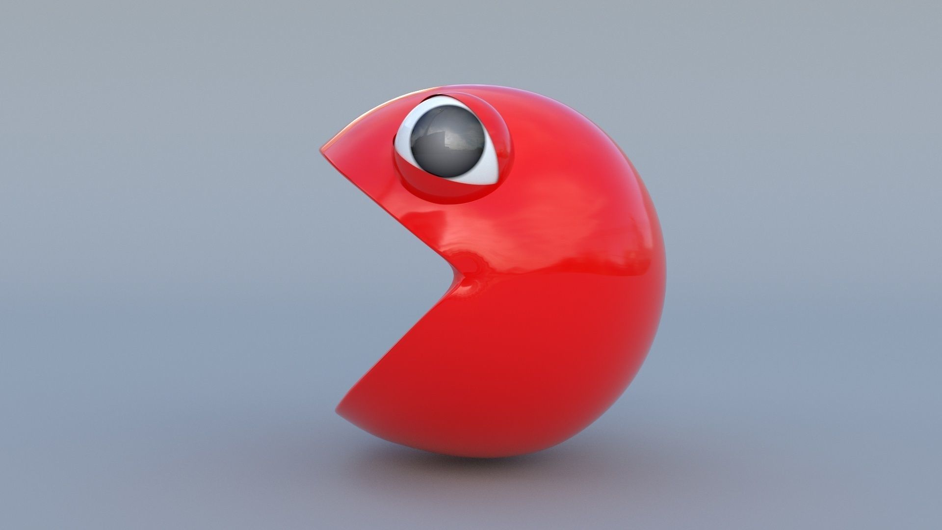 3D model Pacman 3d model and rig squash stretch VR / AR / low-poly ...