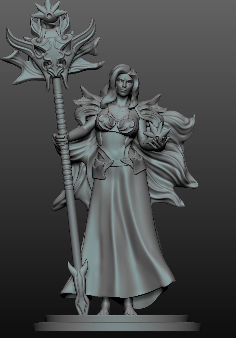 Fantasy Fire goddess 3D model 3D printable | CGTrader