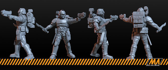 Elite Guards 3D model 3D printable | CGTrader