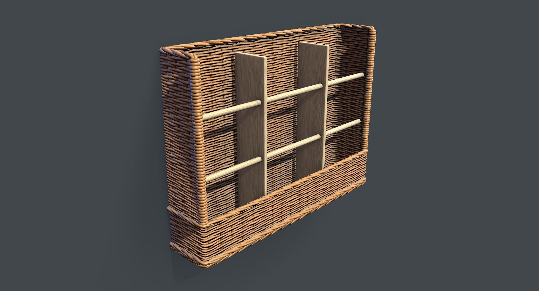 3D model Wall Mounted Basket lowpoly VR / AR / low-poly | CGTrader