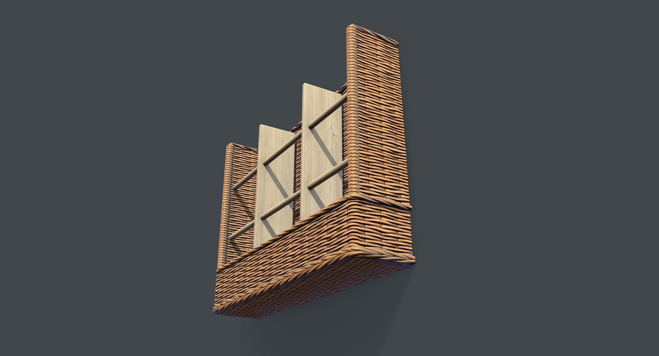 3D model Wall Mounted Basket lowpoly VR / AR / low-poly | CGTrader