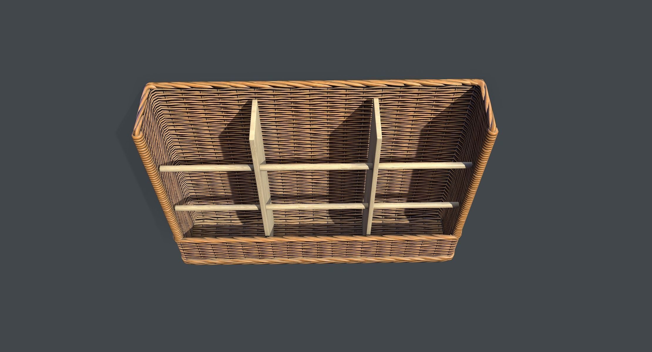 3D model Wall Mounted Basket lowpoly VR / AR / low-poly | CGTrader
