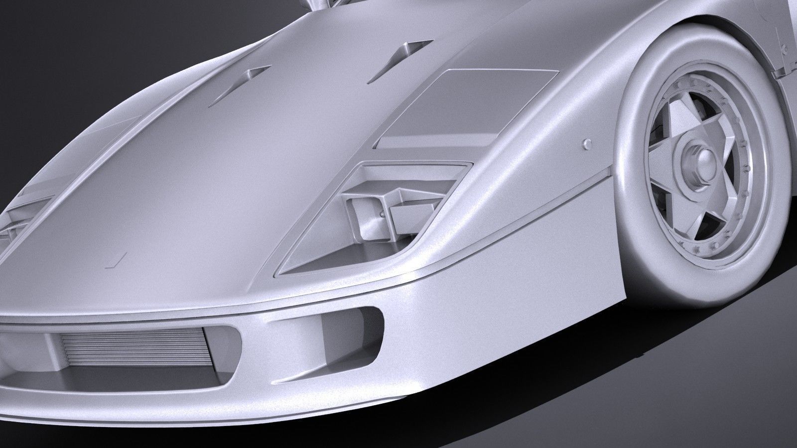 3D model LowPoly Ferrari F40 1987 VR / AR / low-poly | CGTrader