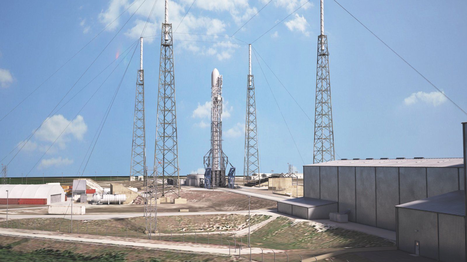 SpaceX Launch Pad Complex 3D model | CGTrader